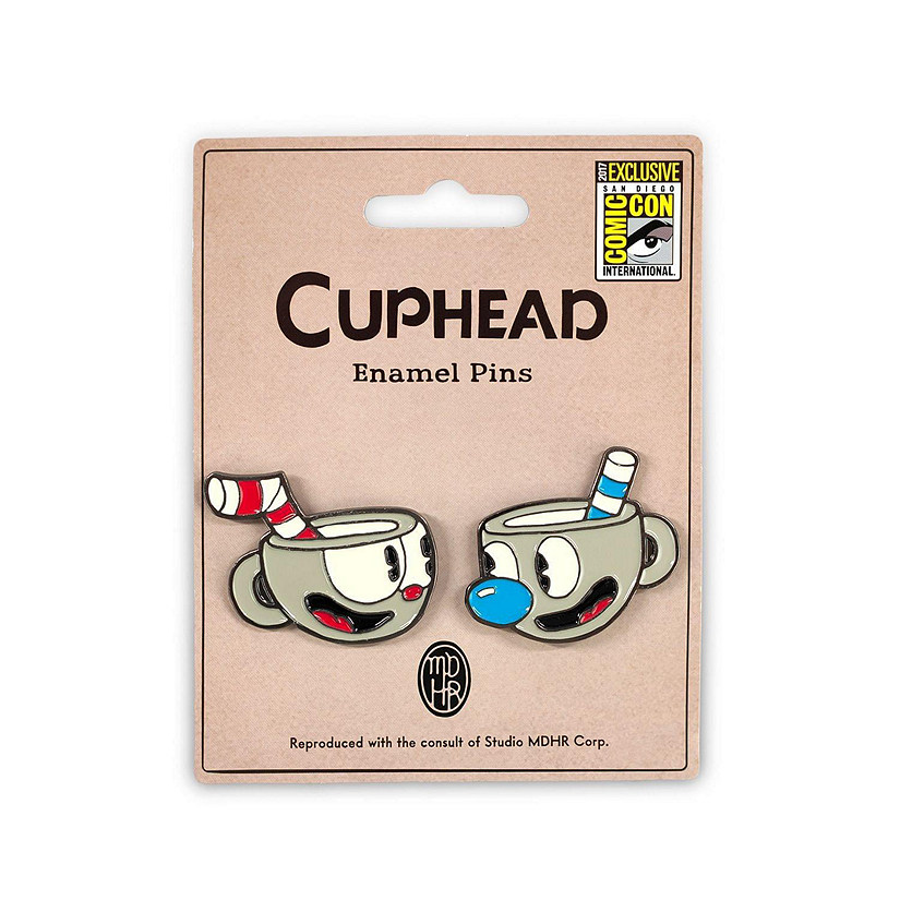 Cuphead Enamel Collector Pin 2 Pack San Diego ComiCon 2017 Exclusive | Oriental Trading