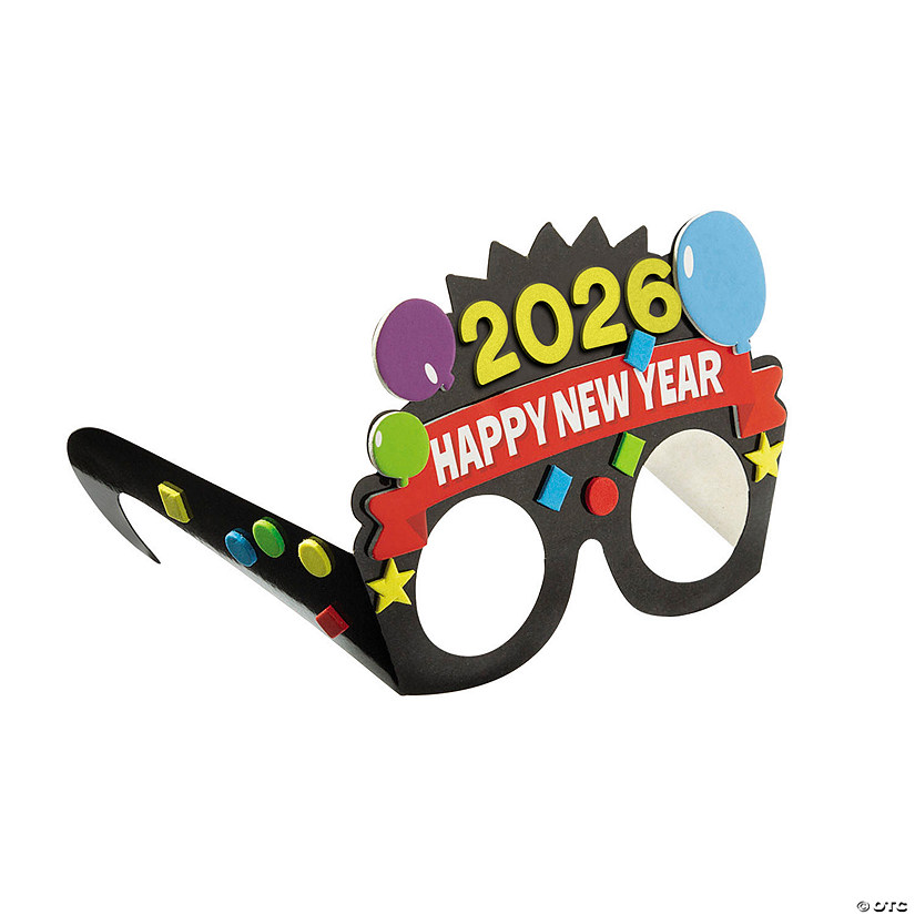 Dated New Year Glasses Craft Kit - Makes 12