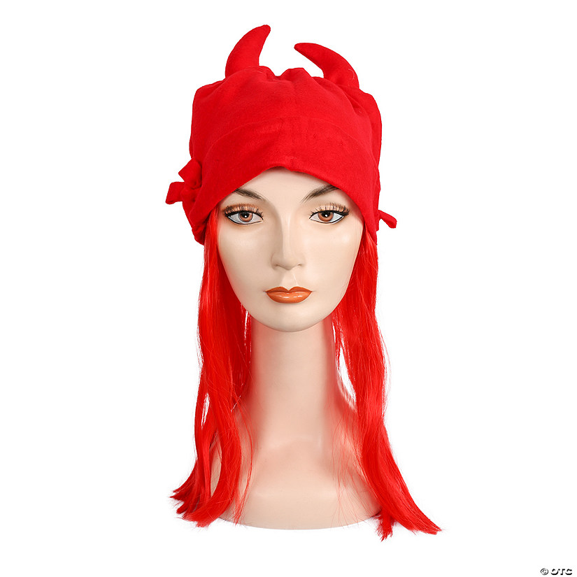 Devil Hat With Hair - Discontinued