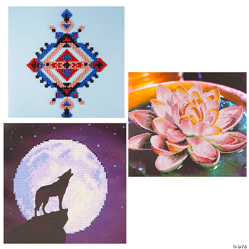 Diamond Art Craft Kit Assortment - 3 Pc.