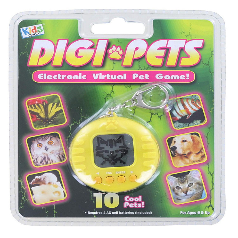 Digi Pets Electronic Virtual Pet Game Yellow | Oriental Trading