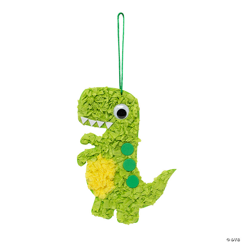 Dinosaur Crinkle Tissue Paper Craft Kit - Makes 12 | Oriental Trading