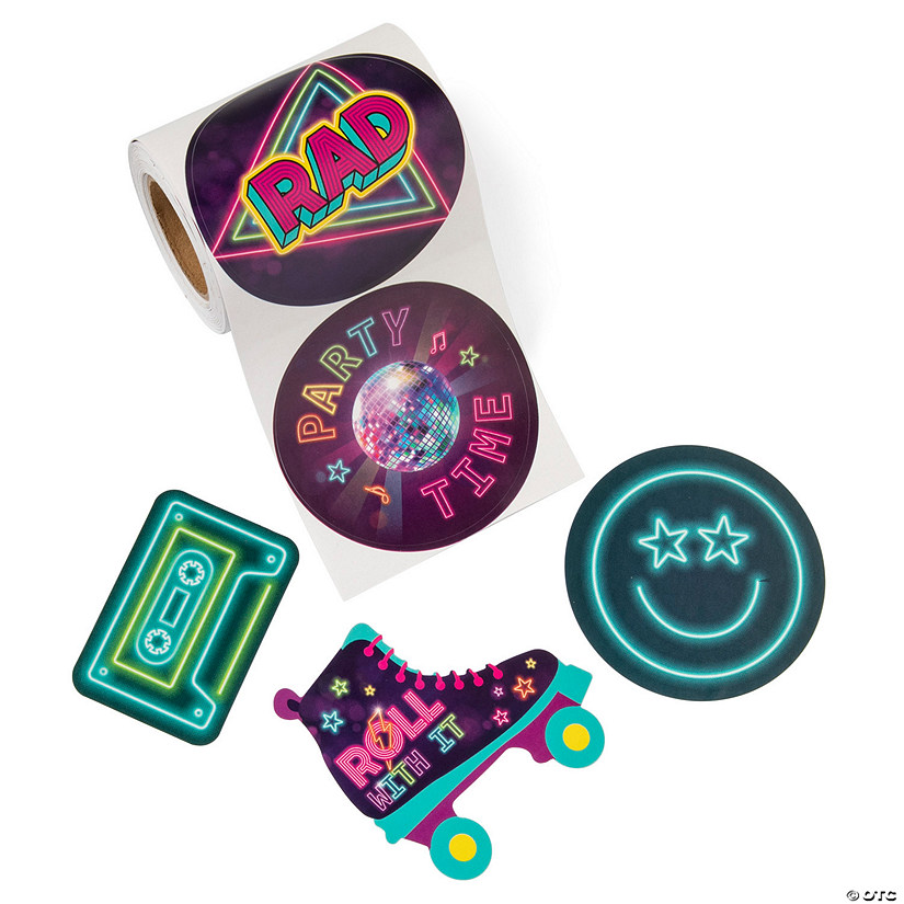 Disco Vibes Jumbo Sticker Roll - 100 Pc. - Discontinued