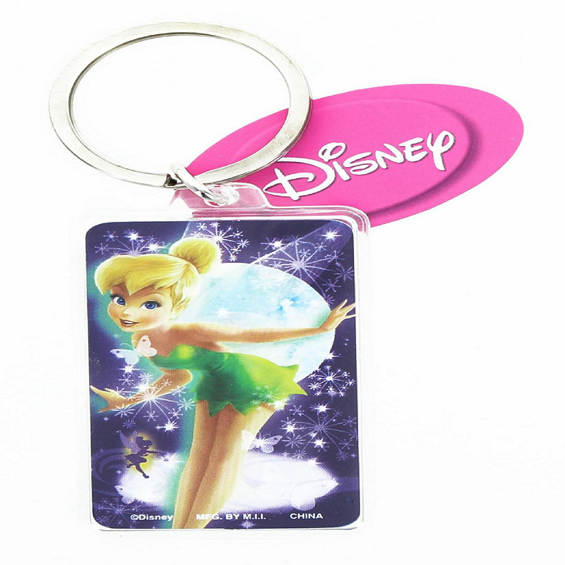Disney Tinker Bell Rectangular Lucite Key Ring | Oriental Trading