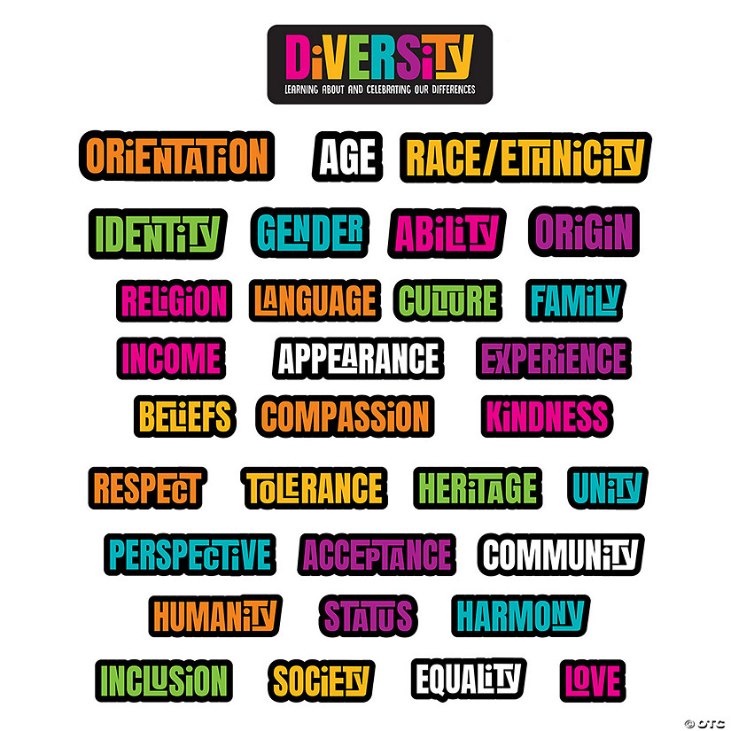 Diversity Word Cutouts - 32 Pc. | Oriental Trading