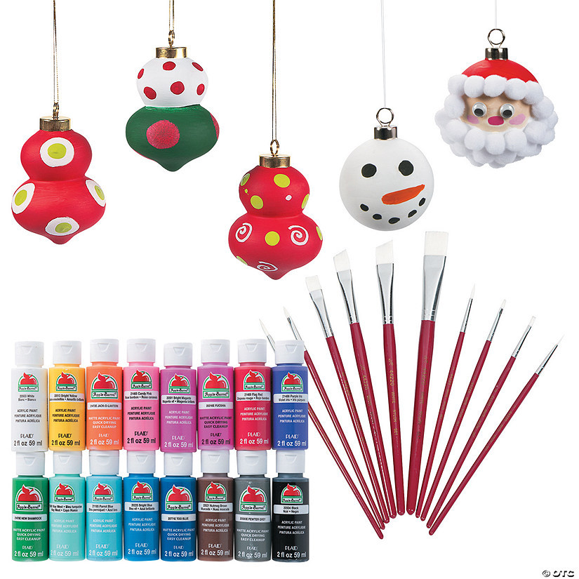 DIY Ceramic 3D Ornament Craft Kit - Makes 24