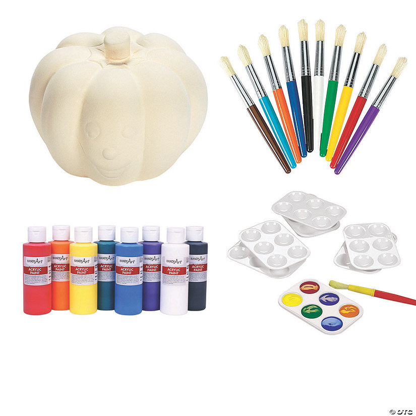 DIY Ceramic Halloween Pumpkin Kit - 42 Pc.