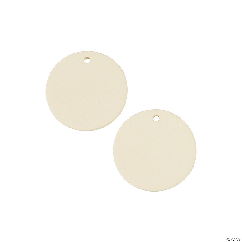 DIY Ceramic Round Christmas Ornaments - 12 Pc.