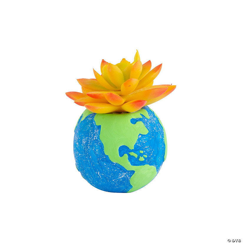 DIY Mini Ceramic Earth Planters - 12 Pc. - Discontinued