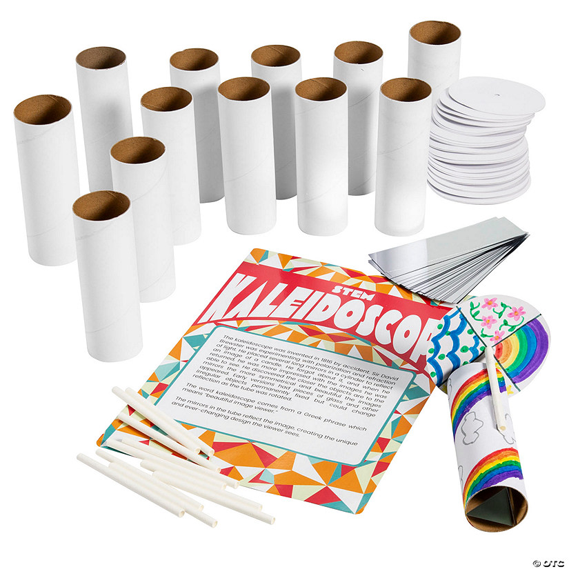 DIY STEAM Kaleidoscope Learning Activity Craft Kit - Makes 12