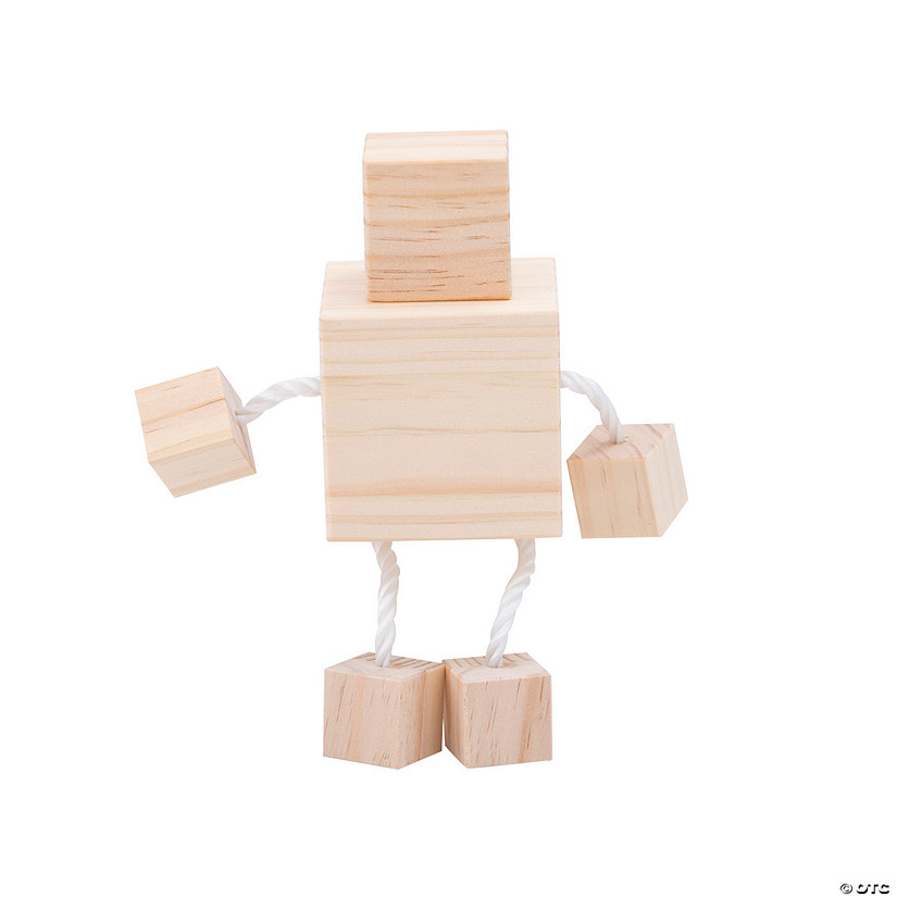 DIY Unfinished Wood Block Robots - 3 Pc. | Oriental Trading