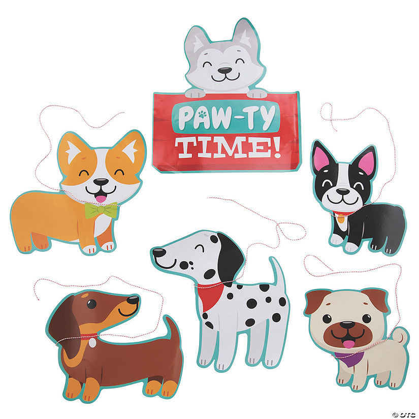Dog Party Wall Cutouts - 6 Pc. - Discontinued