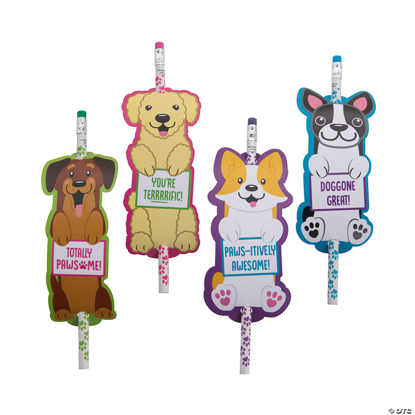Dog Pencils with Card - 24 Pc. | Oriental Trading