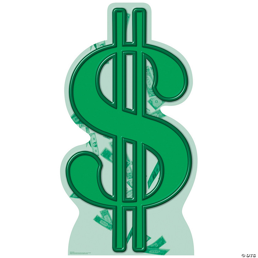 $ Dollar Sign Cardboard Stand-Up | Oriental Trading