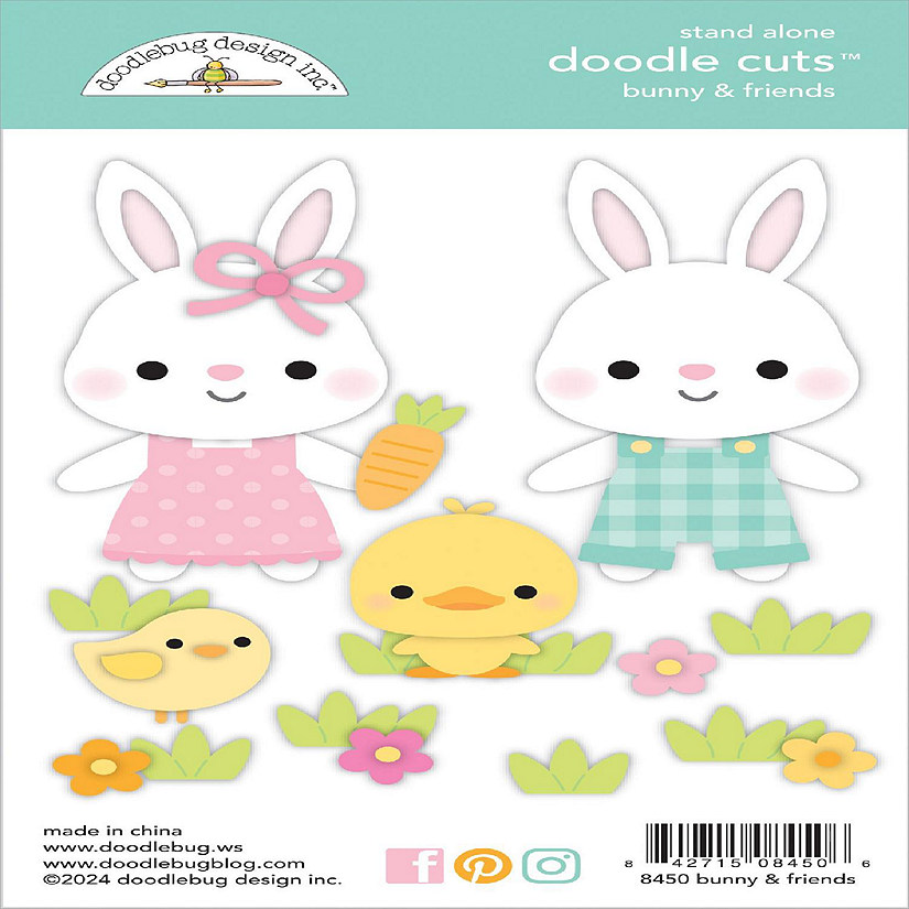 Doodlebug Doodle Cuts Dies-Bunny & Friends | Oriental Trading