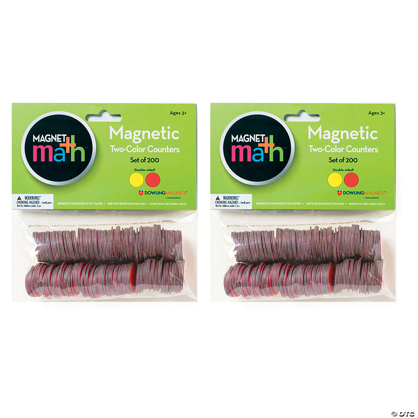 Dowling Magnets Magnetic Two-Color Counters, 200 Per Pack, 2 Packs ...