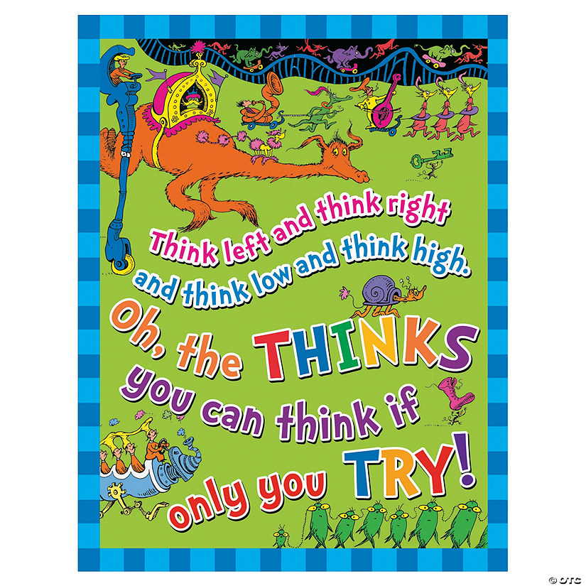 Dr. Seuss™ Think Left Think Right Poster - Discontinued