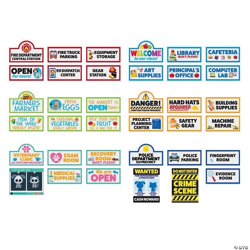 Dramatic Play Occupations Cutout Set - 36 Pc. | Oriental Trading