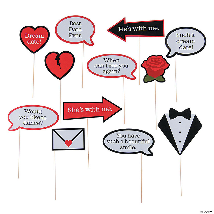 Dream Date Photo Stick Props | Oriental Trading