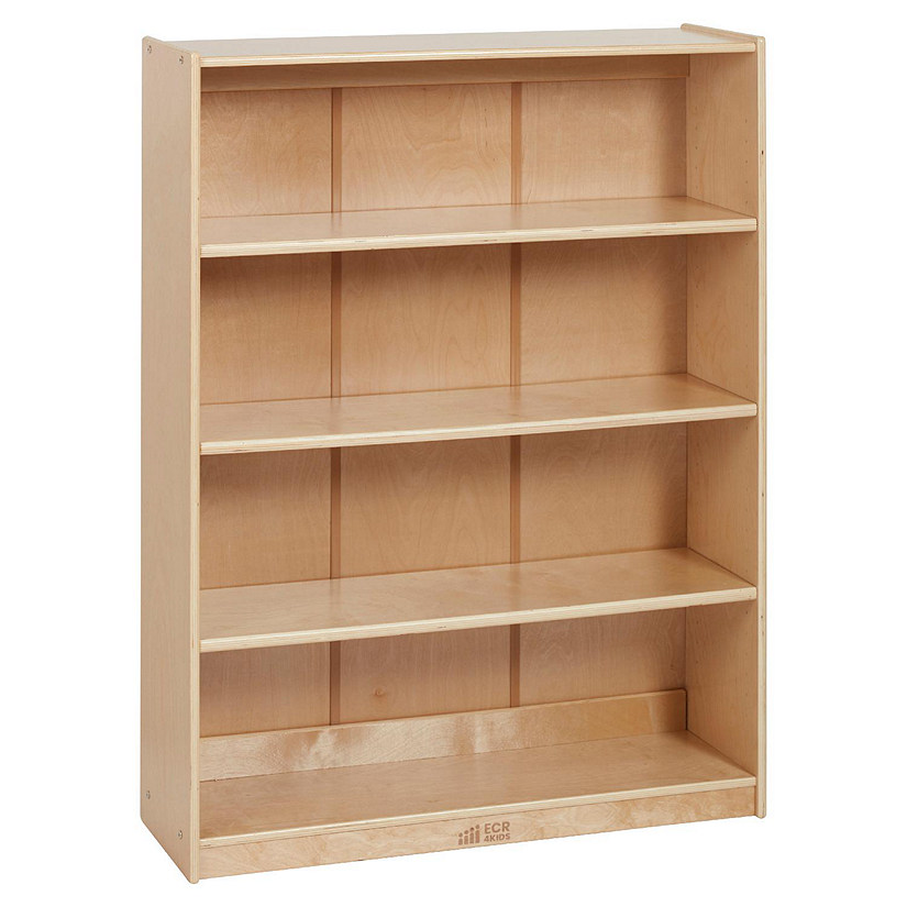 ECR4Kids Classic Bookcase, 48in, Adjustable Bookshelf, Natural ...