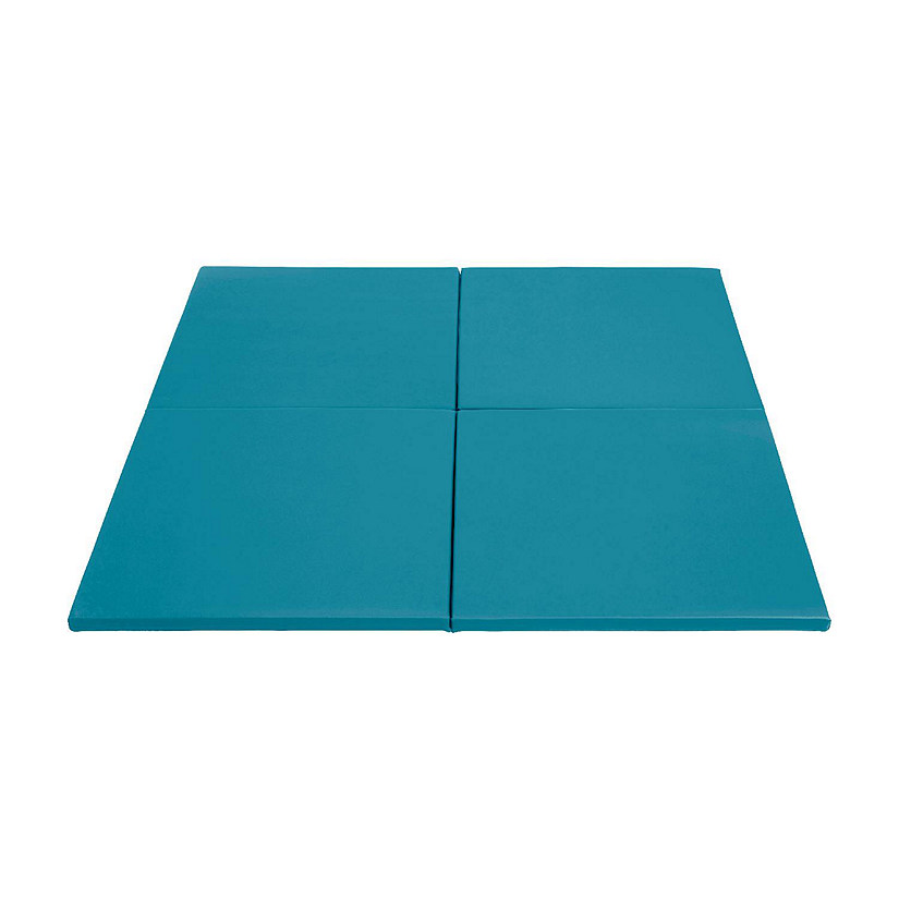 ECR4Kids SoftZone Play Patch Activity Mat Squares, Turquoise, 4-Pack ...