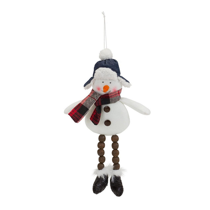 Edge Collections - 10" - White - Whimsical Plush Snowman Tree Ornaments ...