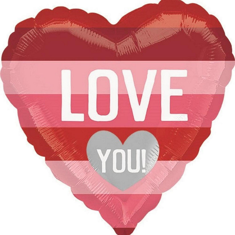 Edge Collections - 18" - Multicolor - Love Foil Balloons | Oriental Trading