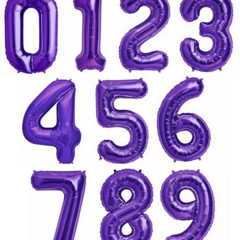 Edge Collections - 34" - Purple - Foil Numbers | Oriental Trading