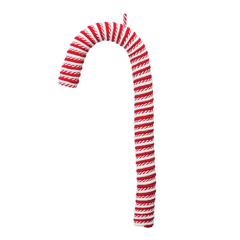 Edge Collections - Red and White - Fabric Candy Cane Ornament ...