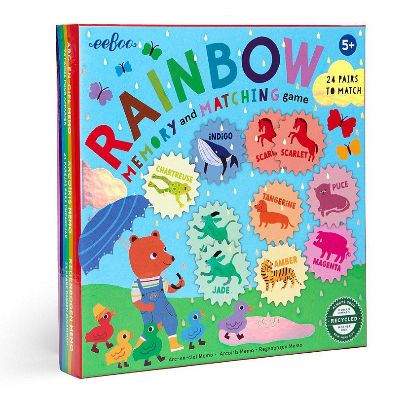 eeBoo: Rainbow Memory Matching Game - 24 Pairs | Oriental Trading