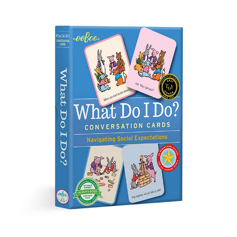 eeBoo "What Do I Do?" Social Skills Flashcards – Problem-Solving Scenarios for Kids | MindWare