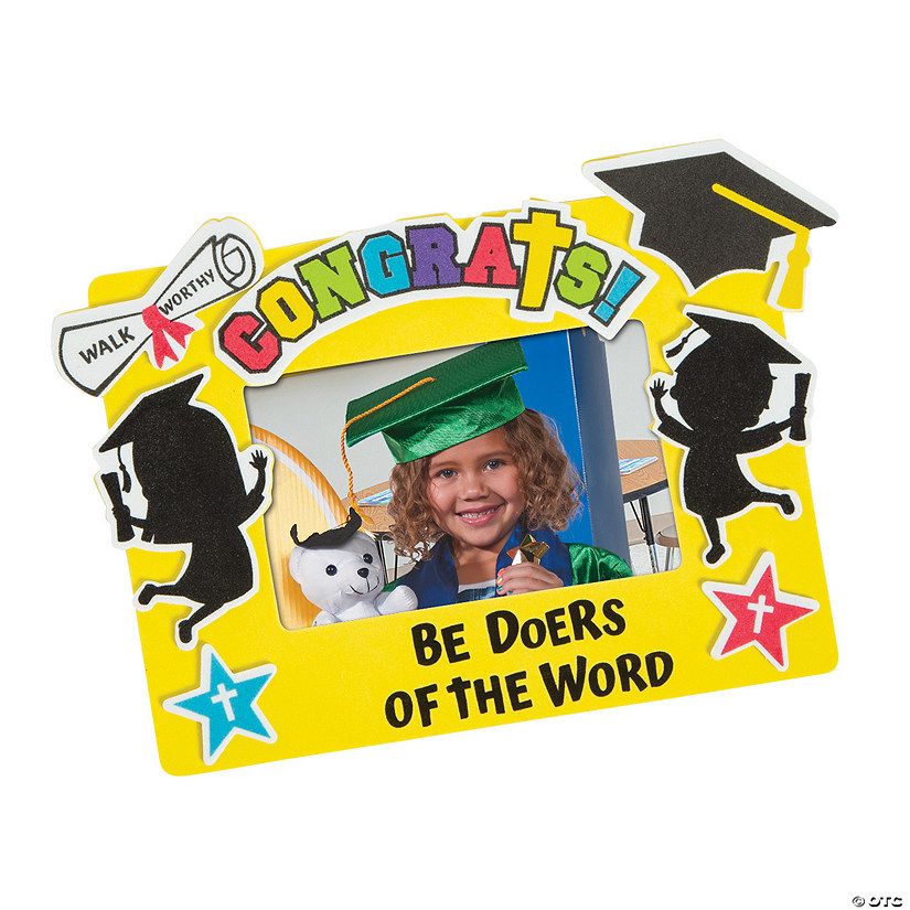 Elementary Graduation Picture Frame Magnet Craft Kit - Makes 12 ...
