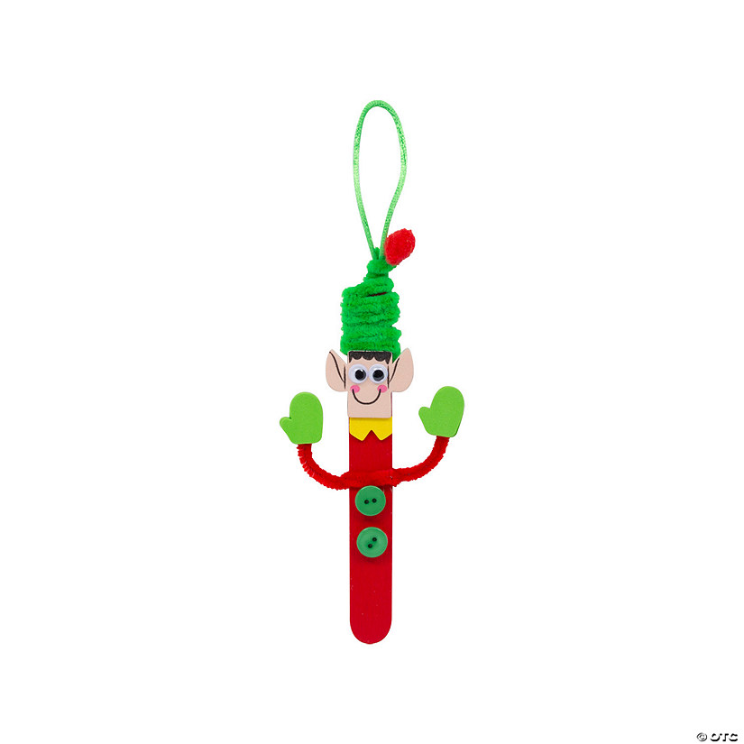 Elf Craft Stick Craft Kit - Makes 12