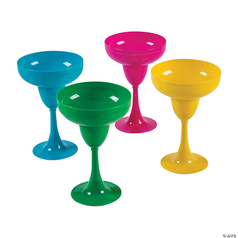 Embossed Plastic Margarita Glasses - 6 Ct. - Discontinued