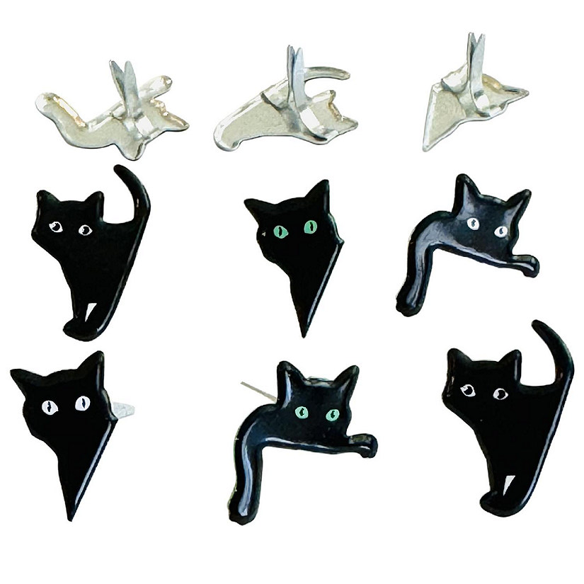 Eyelet Outlet Shape Brads 12/Pkg-Black Cat | Oriental Trading