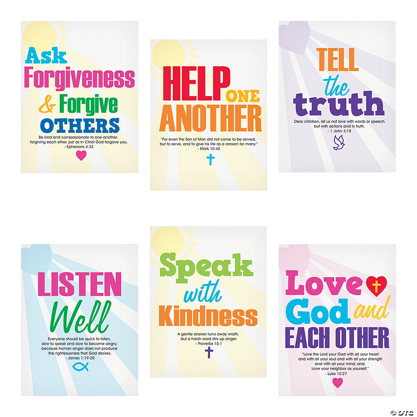 Faith Classroom Rules Poster Set - 6 Pc. | Oriental Trading