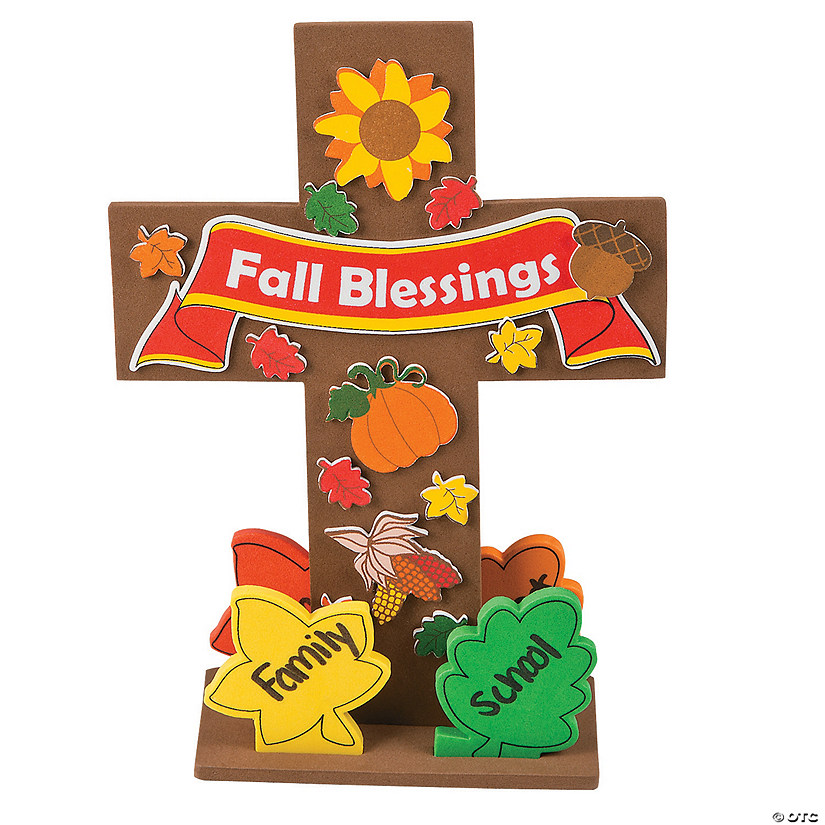 Fall Blessing Stand-Up Cross Craft Kit | Oriental Trading