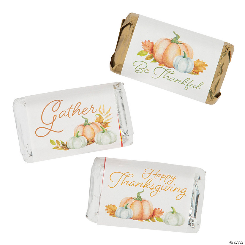 Fall Harvest Mini Candy Bar Sticker Labels - 30 Pc. - Discontinued