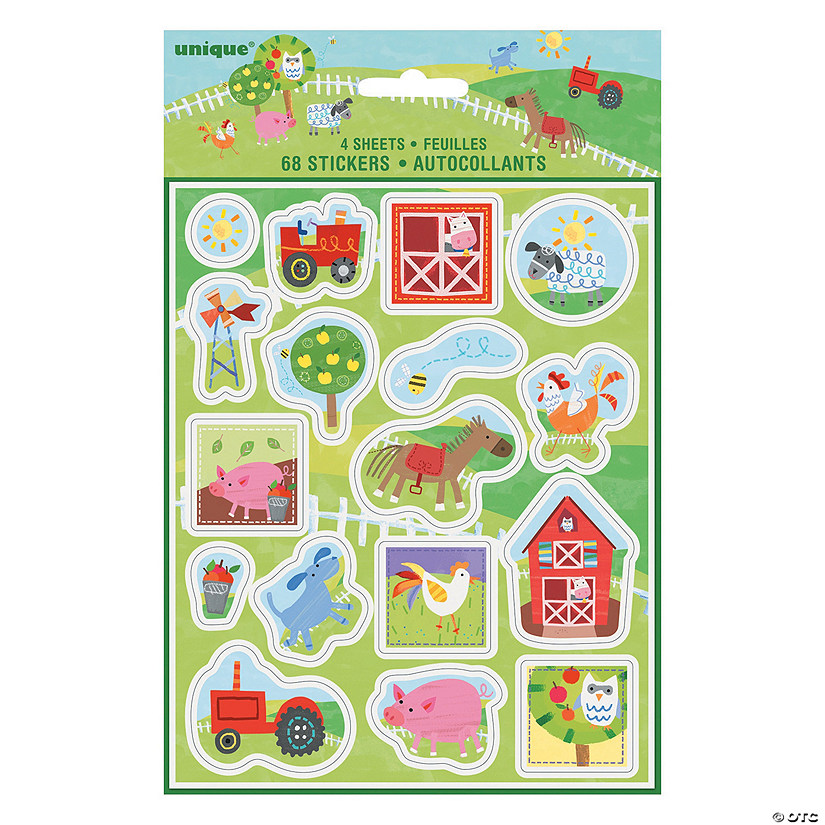 Farm Party Sticker Sheets | Oriental Trading