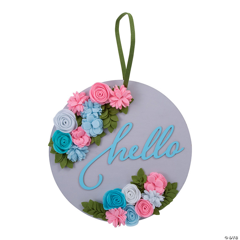 Felt Floral Hello Sign Craft Kit