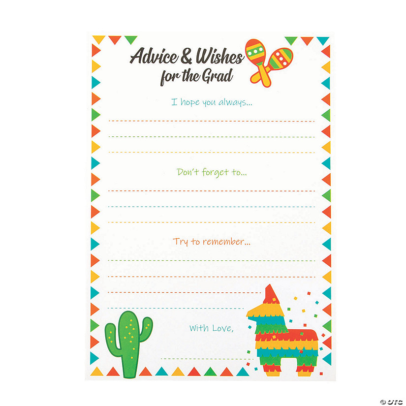 Fiesta Graduation Advice Cards - 12 Pc. | Oriental Trading