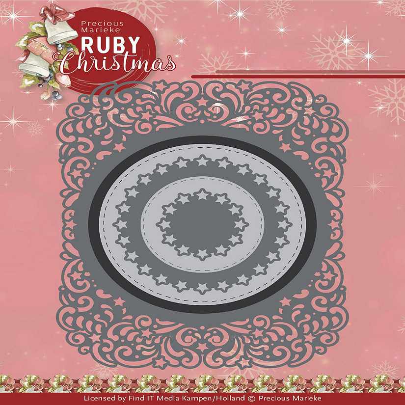 Find It Trading Precious Marieke Die-Ruby Circle Frame, Ruby Christmas