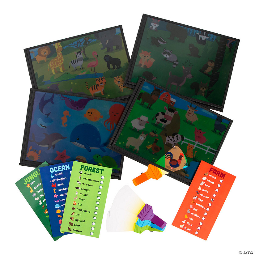 Find the Animal Magic Flashlight Activity Set - 12 Pc. | Oriental Trading