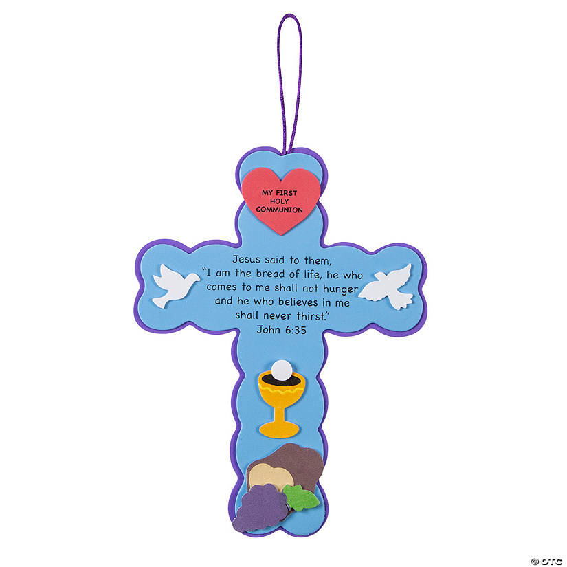 First Communion Cross Sign Craft Kit- Makes 12 | Oriental Trading