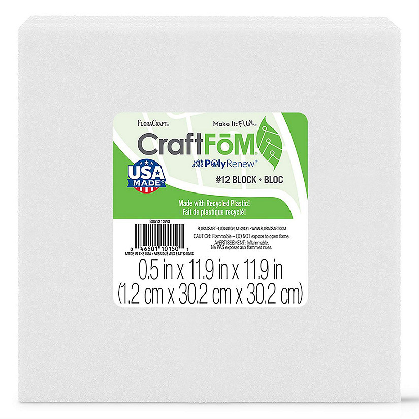FloraCraft CraftFoM Block-11.9"X11.9"X0.5" | Oriental Trading
