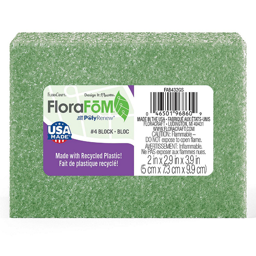 FloraCraft FloraFoM Block-2"X2.9"X3.9" | Oriental Trading
