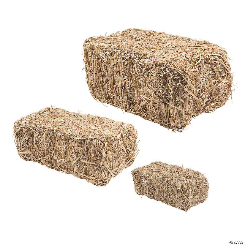 FloraCraft® Decorative Straw Hay Bale Assortment - 3 Pc. | Oriental Trading
