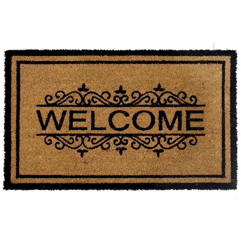 Floral Welcome Rug | Oriental Trading