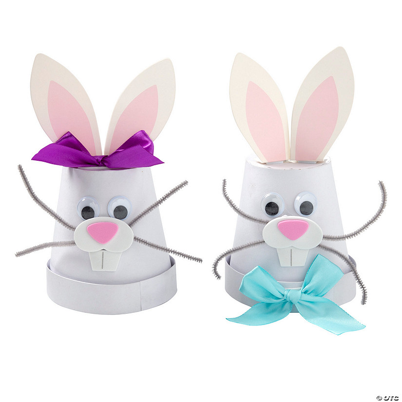 Flower Pot Easter Bunny Craft Kit - Makes 12 - Discontinued