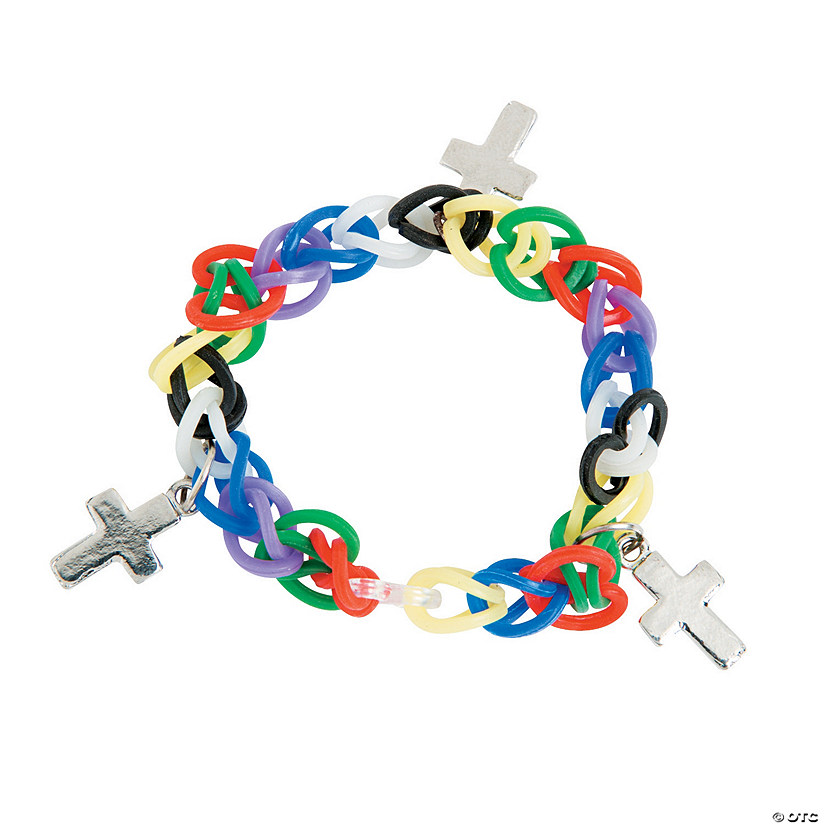 Fun Loop Bracelets with Cross Charms - Discontinued